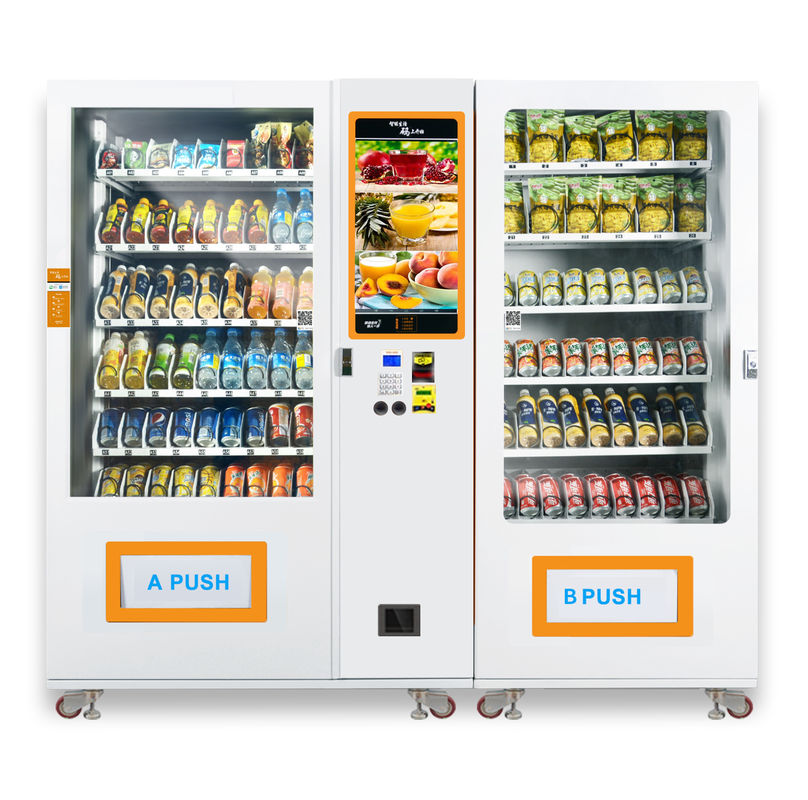 La máquina expendedora caliente o fría de los snacks de la capacidad ...