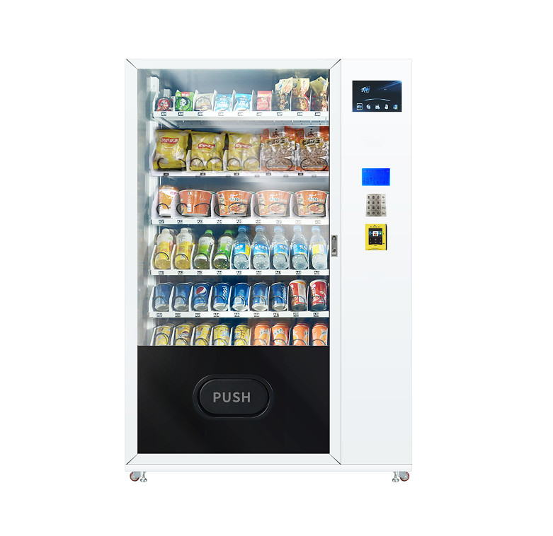 Máquinas expendedoras automáticas de los snacks de la bebida con el ...